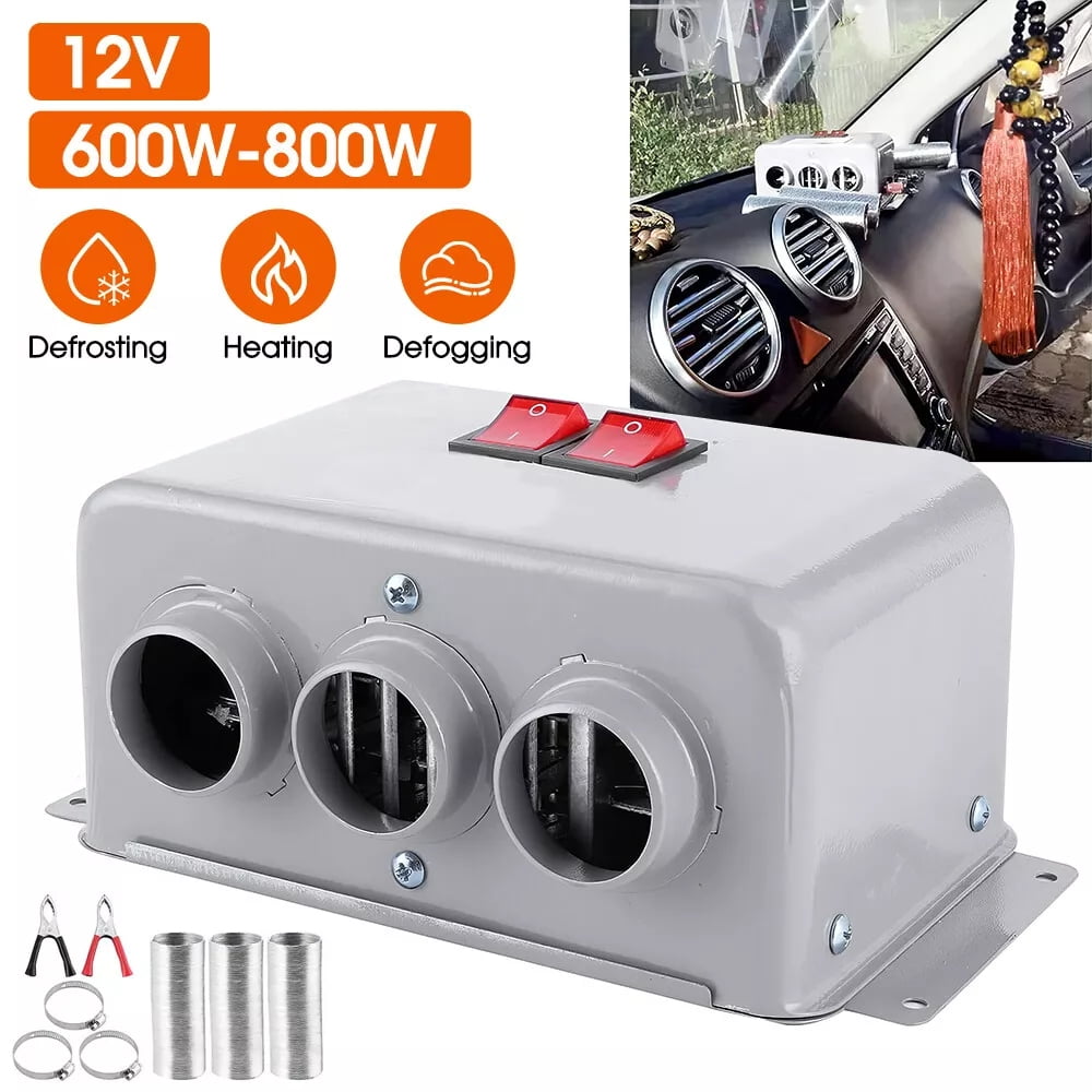 800W Electric Car Heater 3 Hole 12V DC Heating Fan Defogger Defroster ...