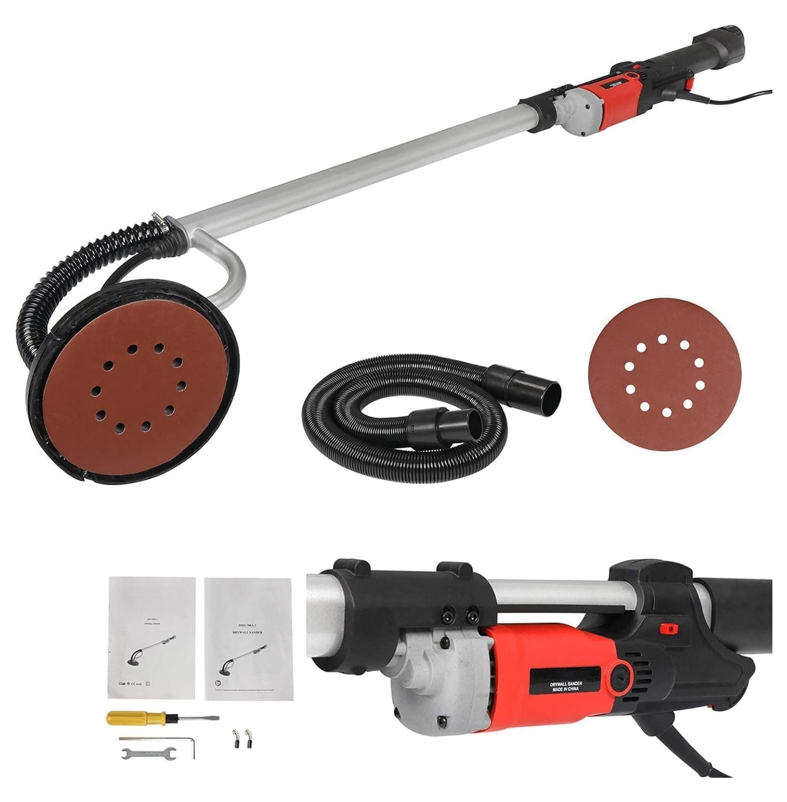 800W Electric Drywall Sander, 6 Adjustable Variable Speed (1000-2000RPM ...