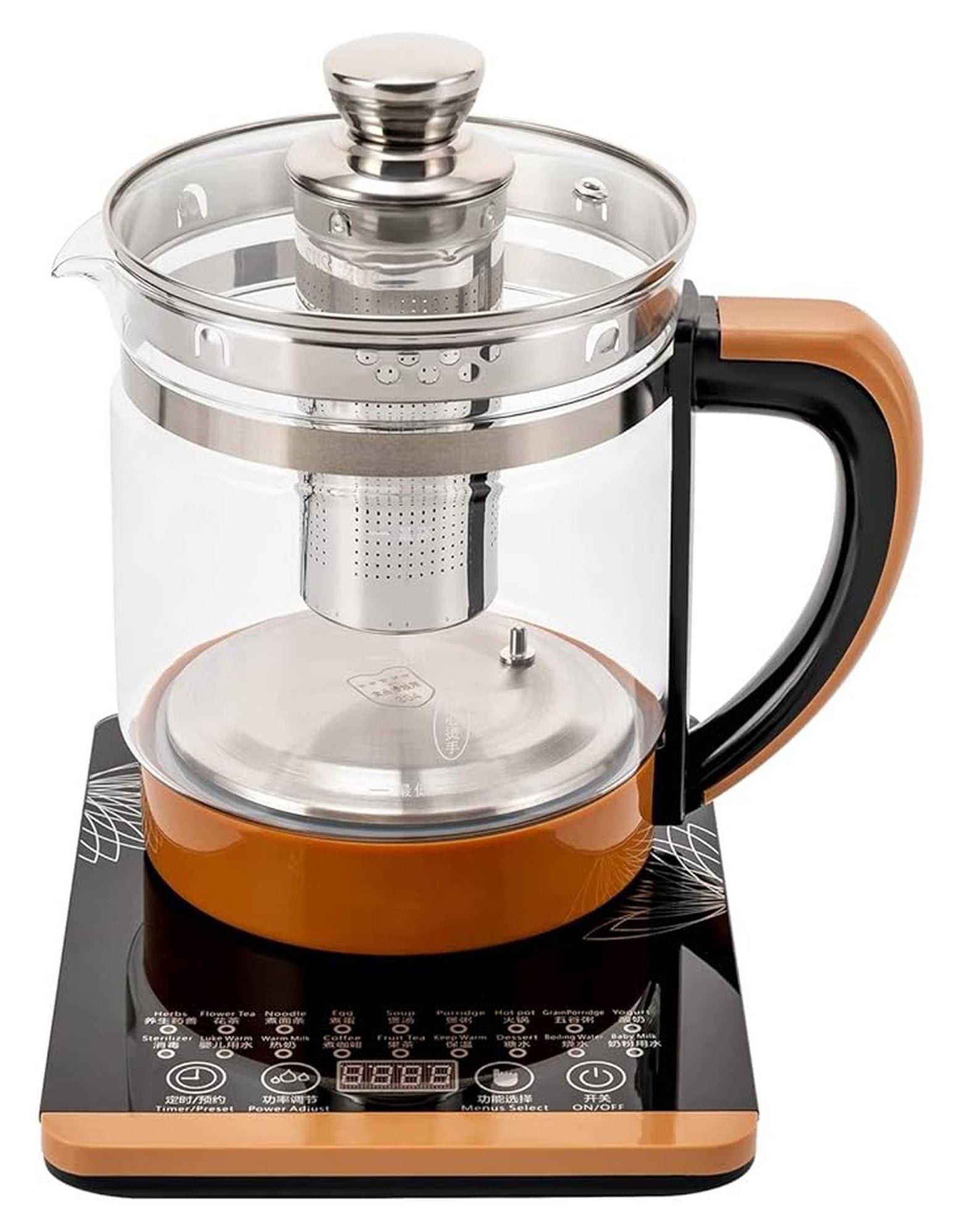 800W Electric Kettle 1.8L Multifunctional Electric Glass Kettle ...