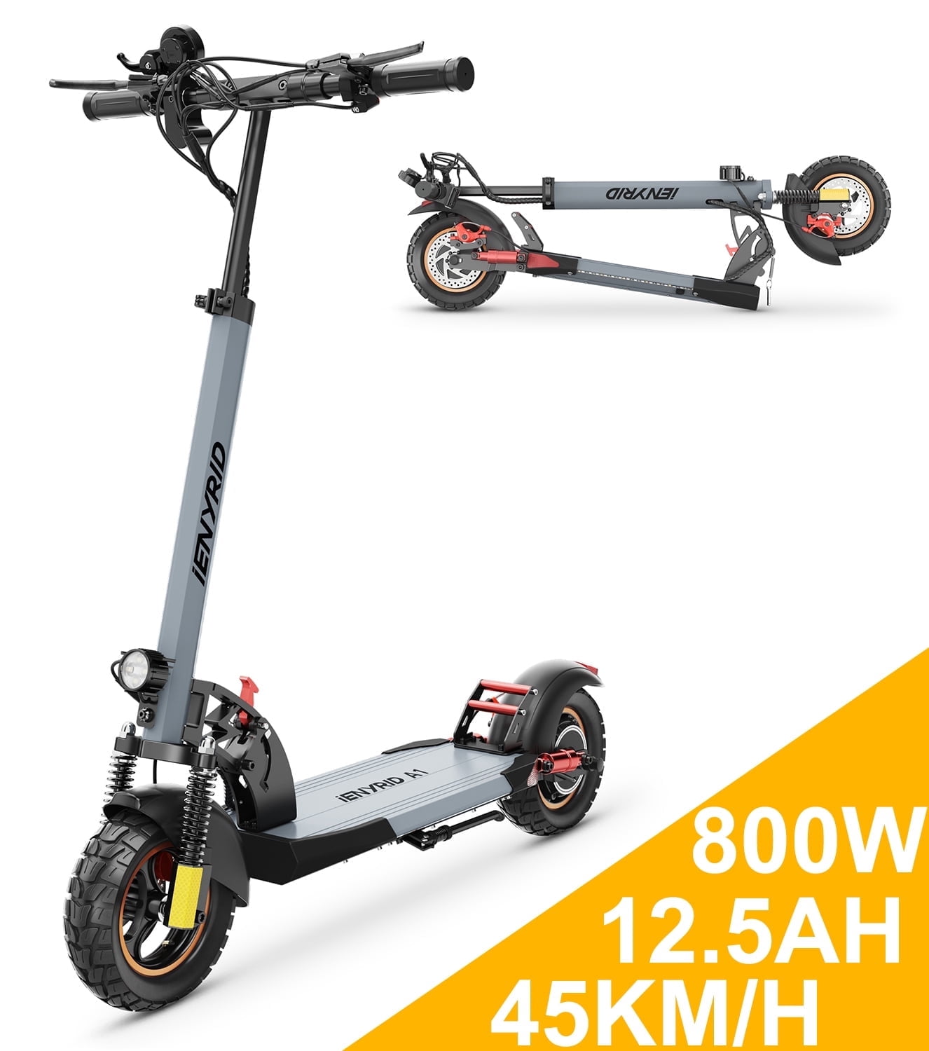 AOKDA A1 800W Long Range Fast Electric Scooter, Max 25mph, 15-30km, 10 ...