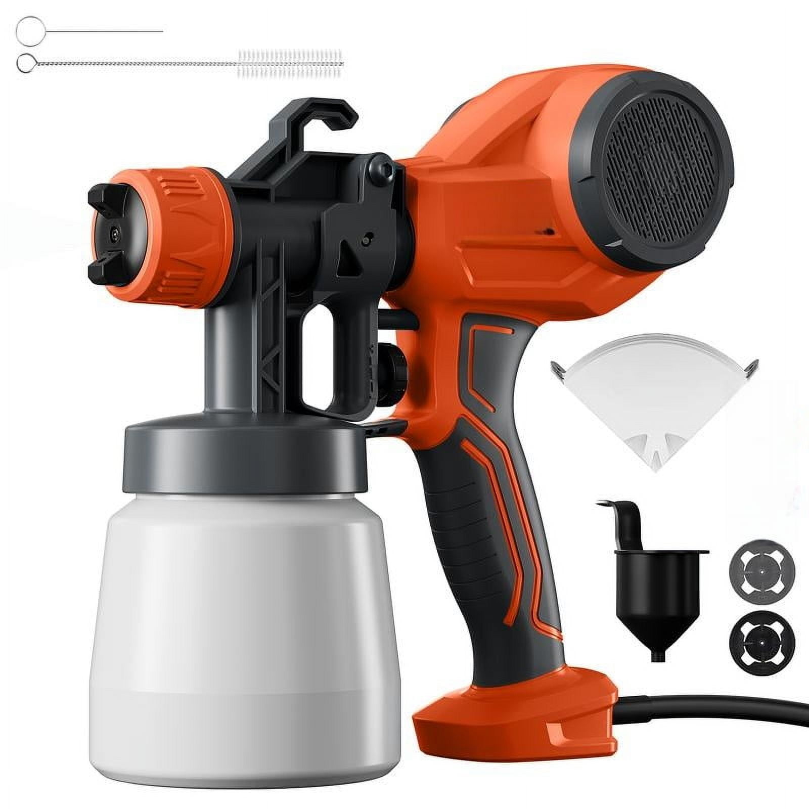 800W HVLP Electric Paint Sprayer - Adjustable Spray Gun with 800ml ...