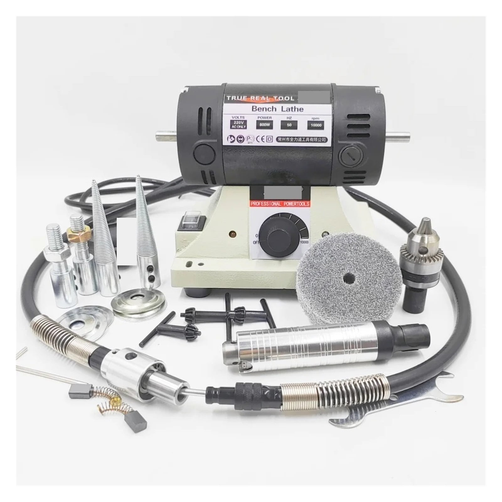 800W High-Power Bench Grinder, Electric Eoodworking Jade Carving ...