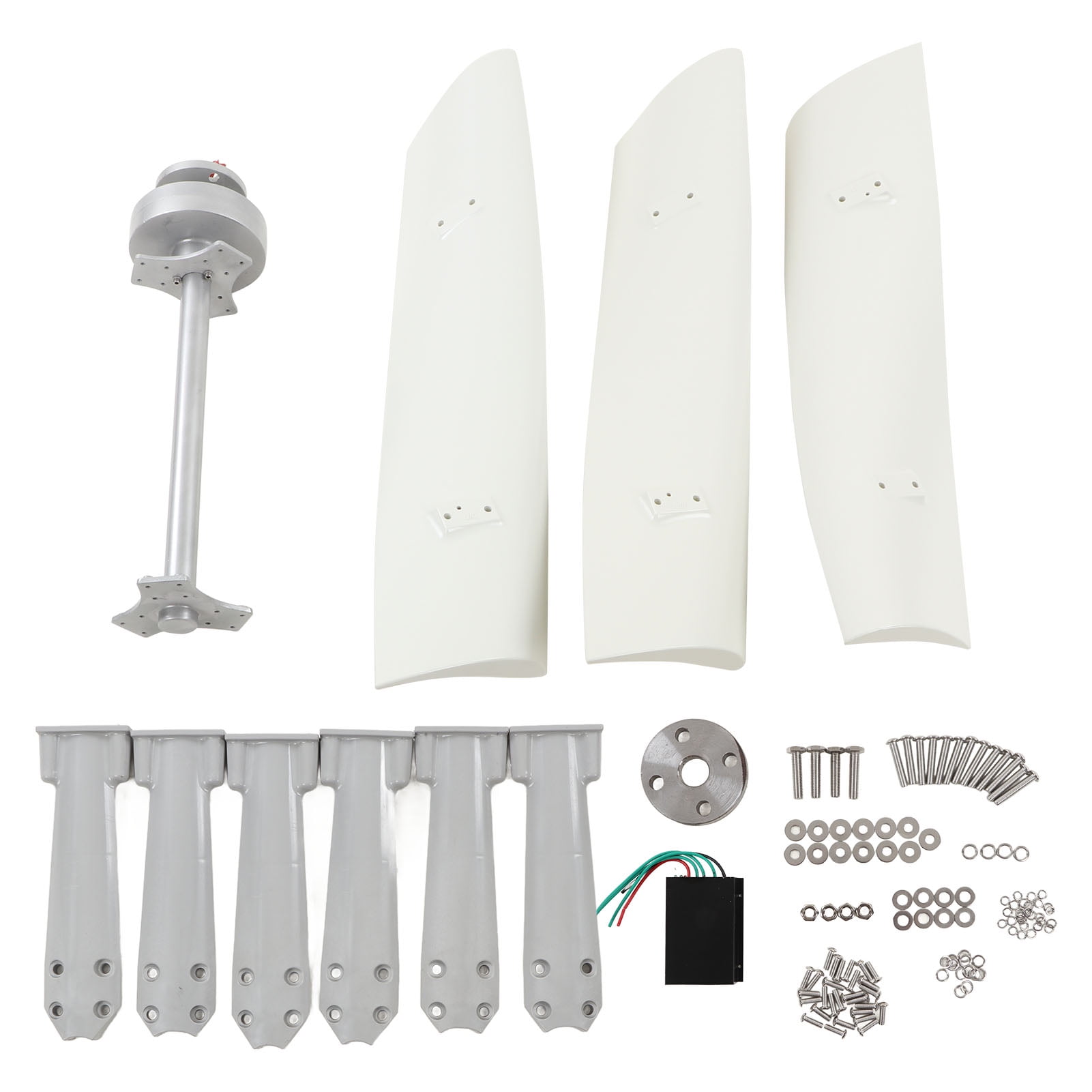 800W Maglev Wind Generator with MPPT Controller White Maglev Vertical ...