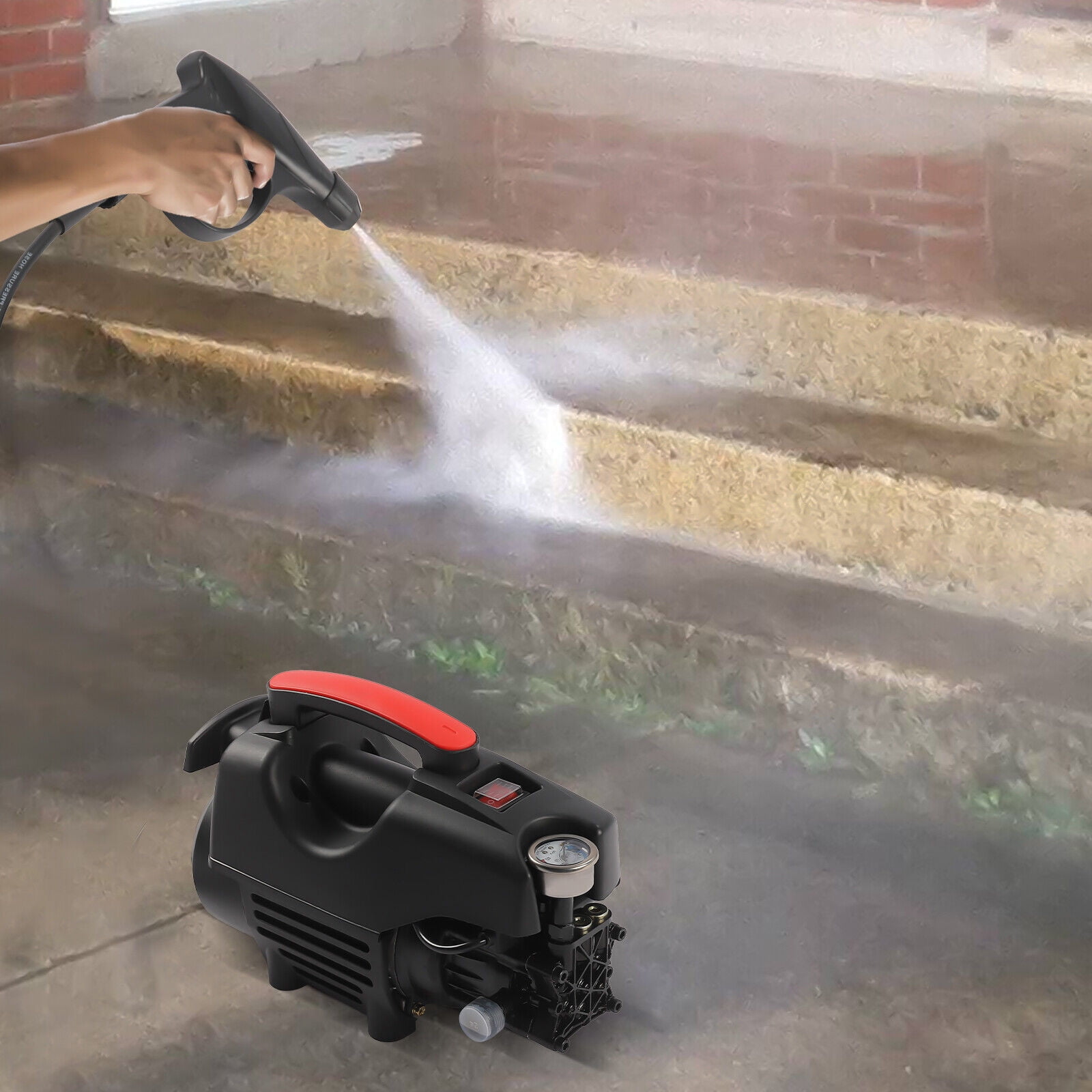 800W Modern Black Powerful Auxiliary Tool Electric Pressure Washer Jet ...