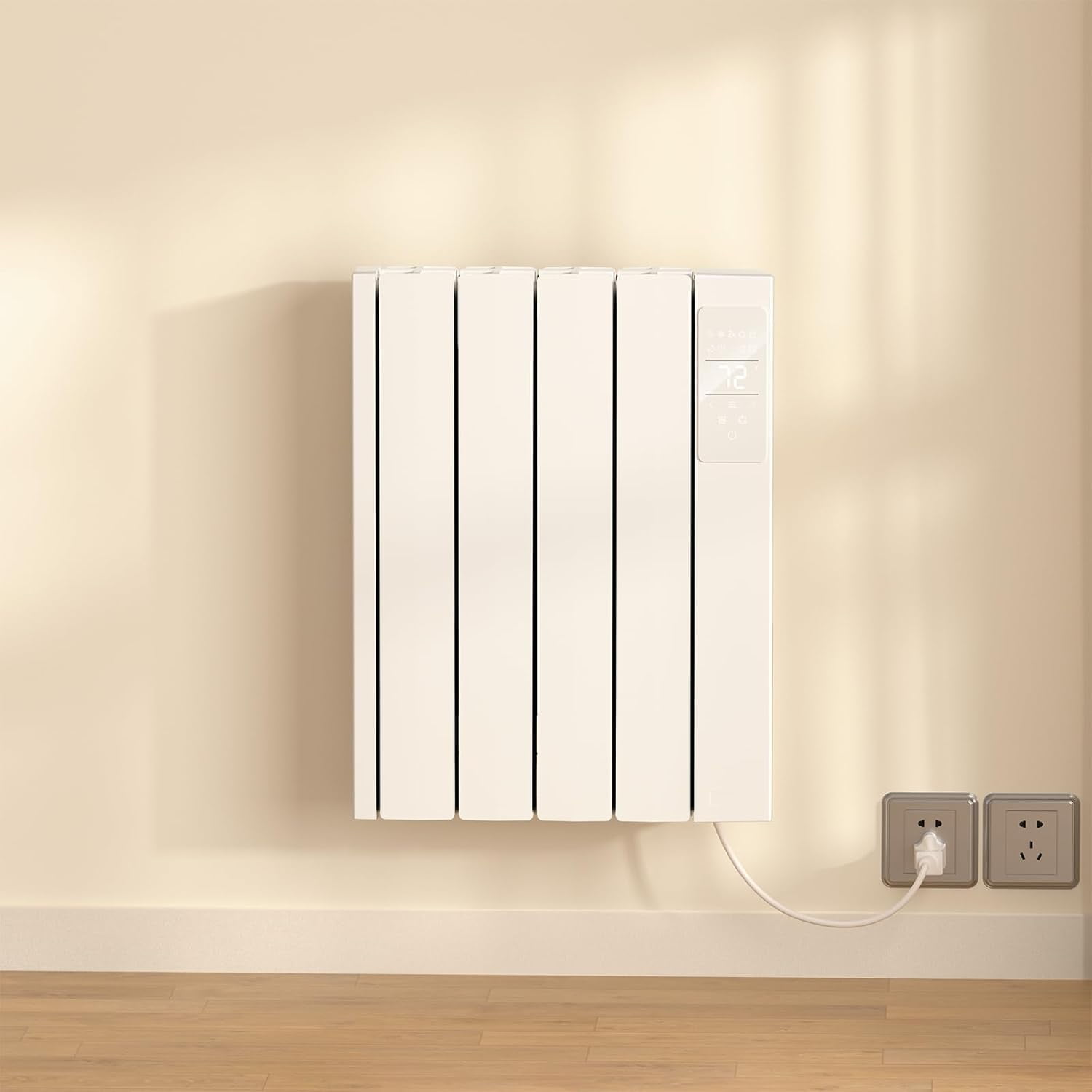 800W Panel Heater - Electric Wall or Freestanding Aluminium Radiator ...