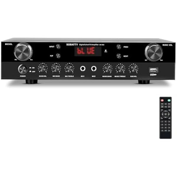 800W Power Home Audio Amplifier Receivers with Bluetooth 5.0 Subwoofer ...