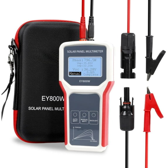 800W Solar Panel Tester, Digital PV Multimeter with MPPT Tracer, 12-60V ...