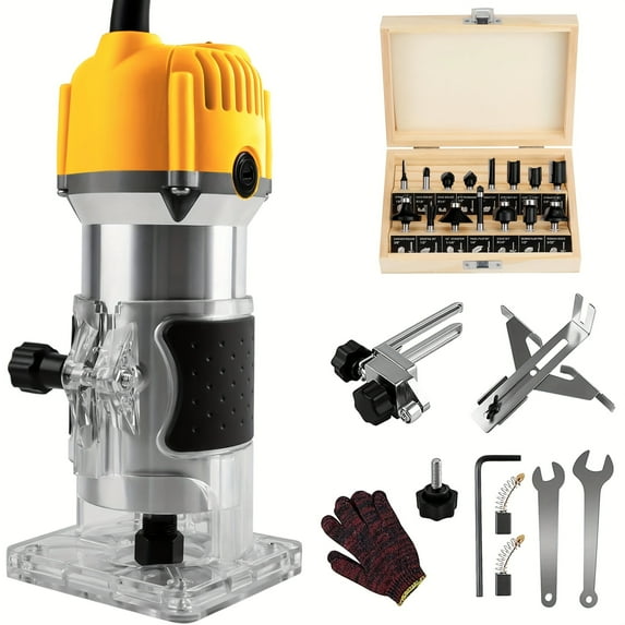 800W Wood Router, 30000r/min Compact Wood Palm Router Tool, Hand Wood ...