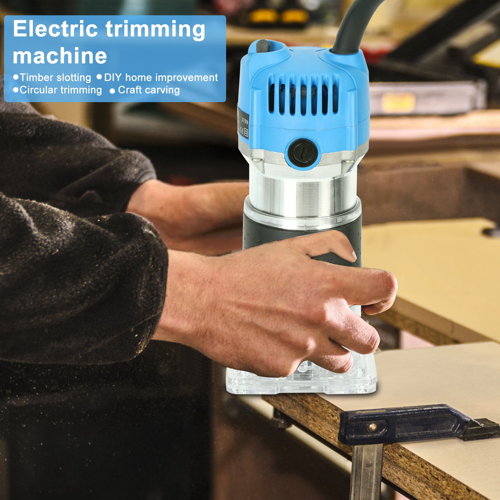 800W Wood Router, Electric Hand Trimmer, Electric Wood Hand Trimmer ...