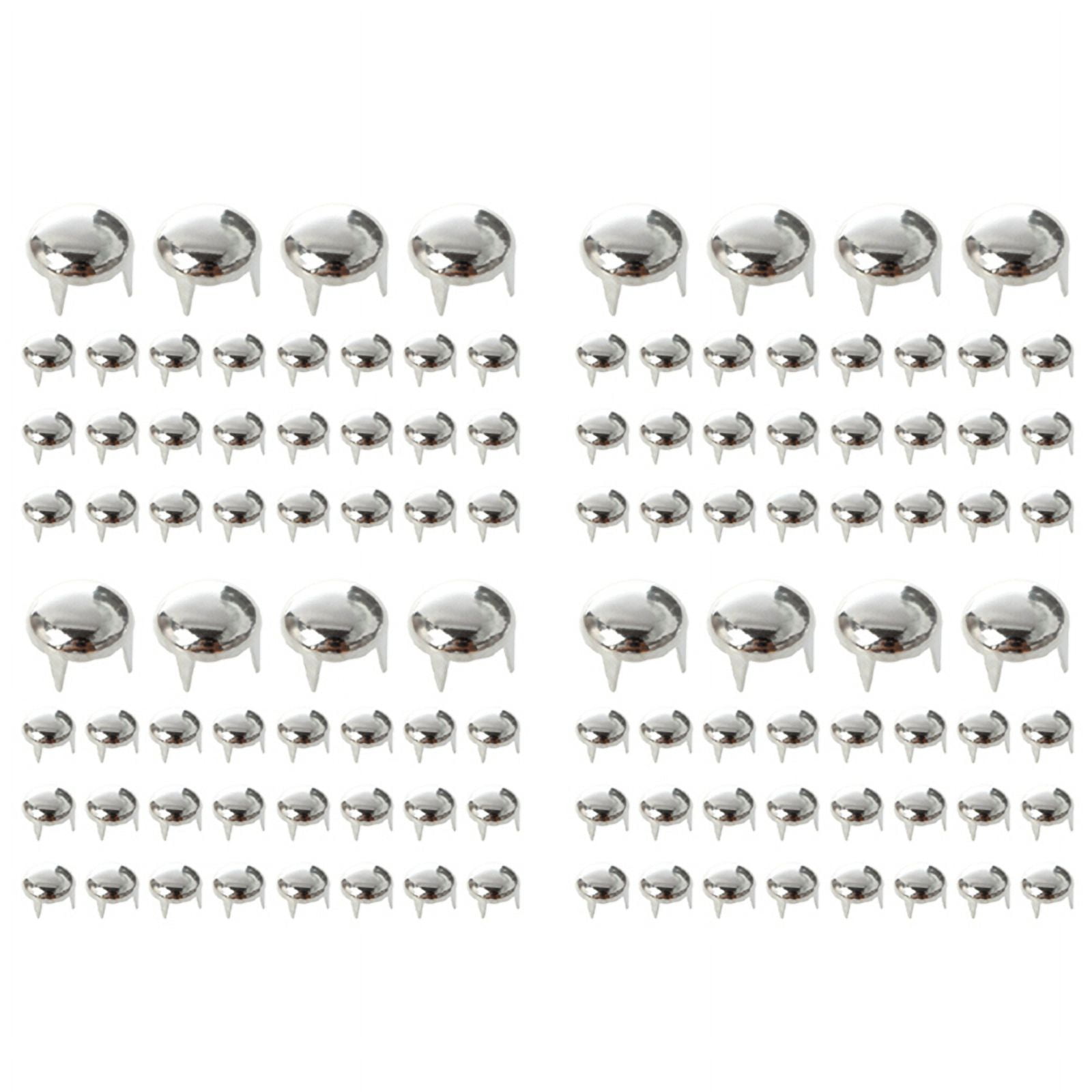 800X Copper 8mm Silver Round Cone Rivet Rivet Punk Decoration Rivet ...