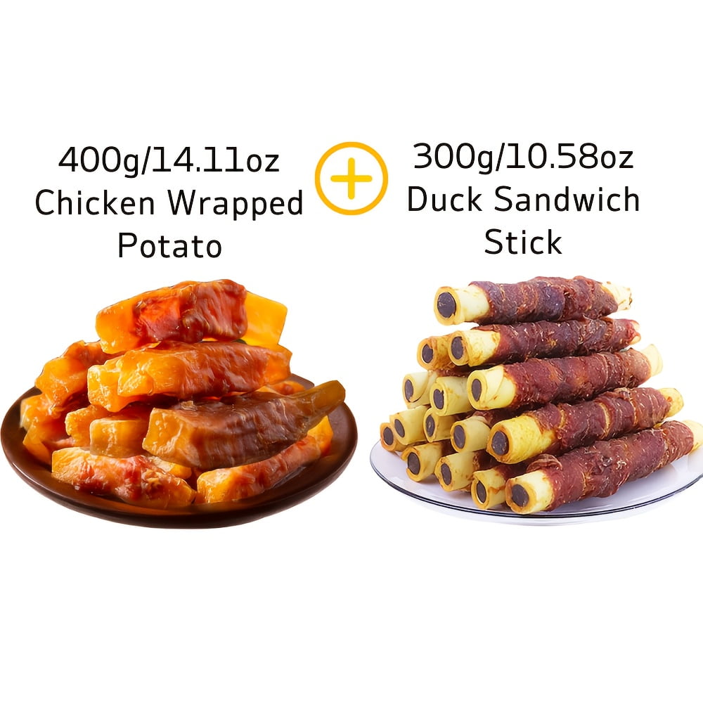 800g/1.76LB Mixed Flavor Series, Easily Digestible, Dog Chews Long ...