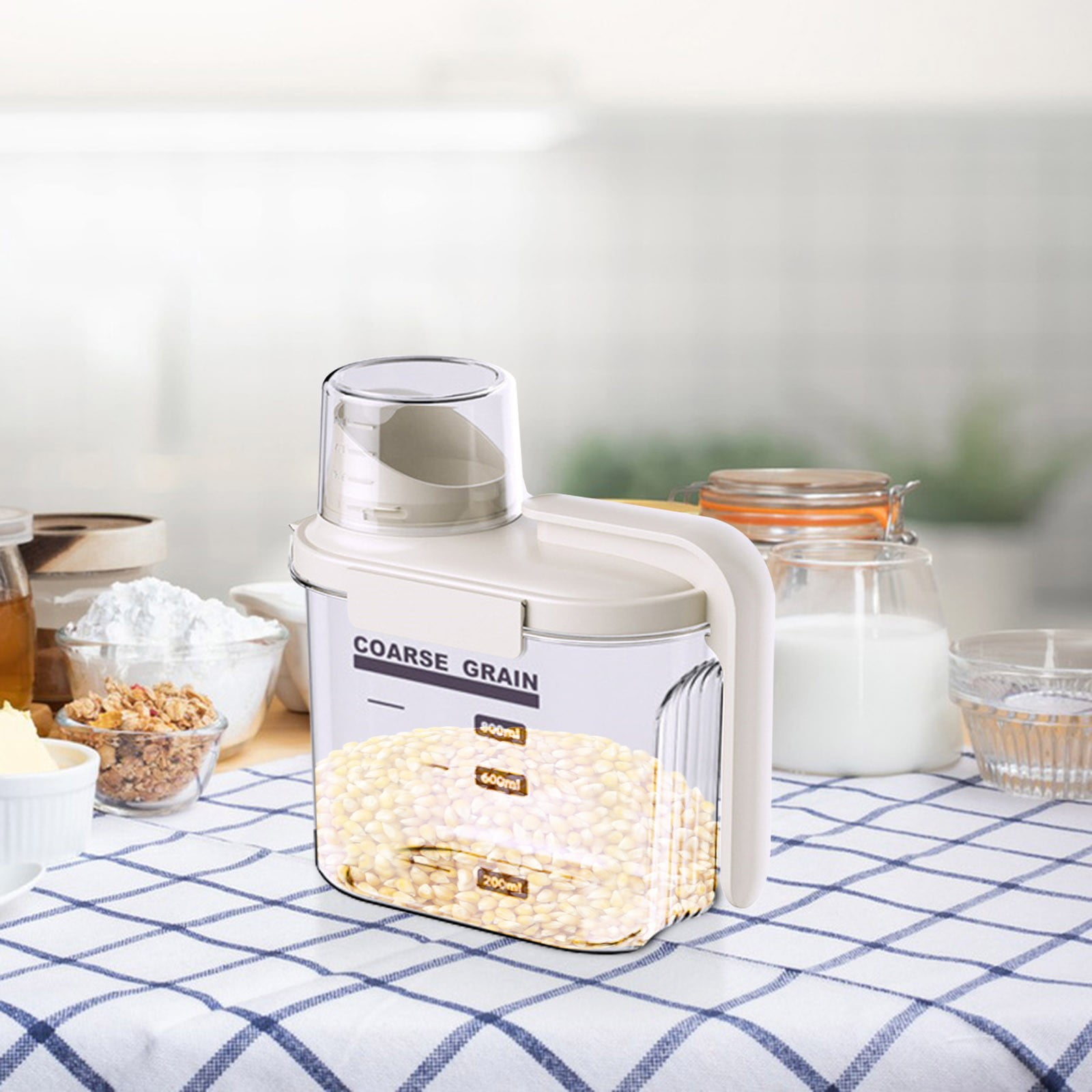 800ml Airtight Kitchen Grain Storage Jar with Insect-Proof Seal and ...