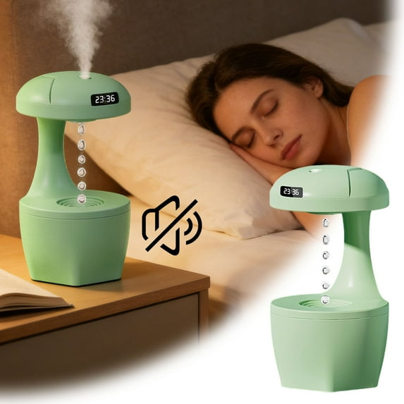 800ml Counter Gravity Humidifier – Suspended Water Drop Design with ...