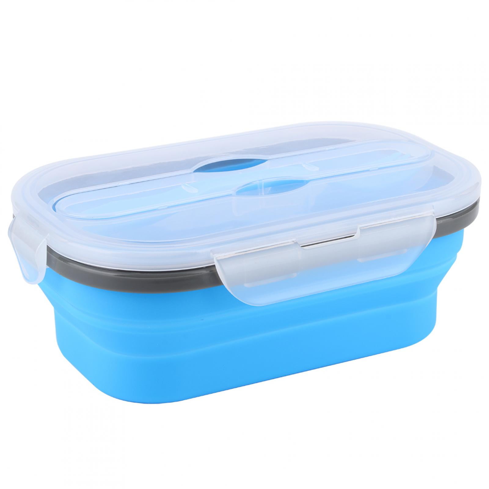 800ml Portable Silicone Folding Lunch Box Bento Boxes Food Container ...