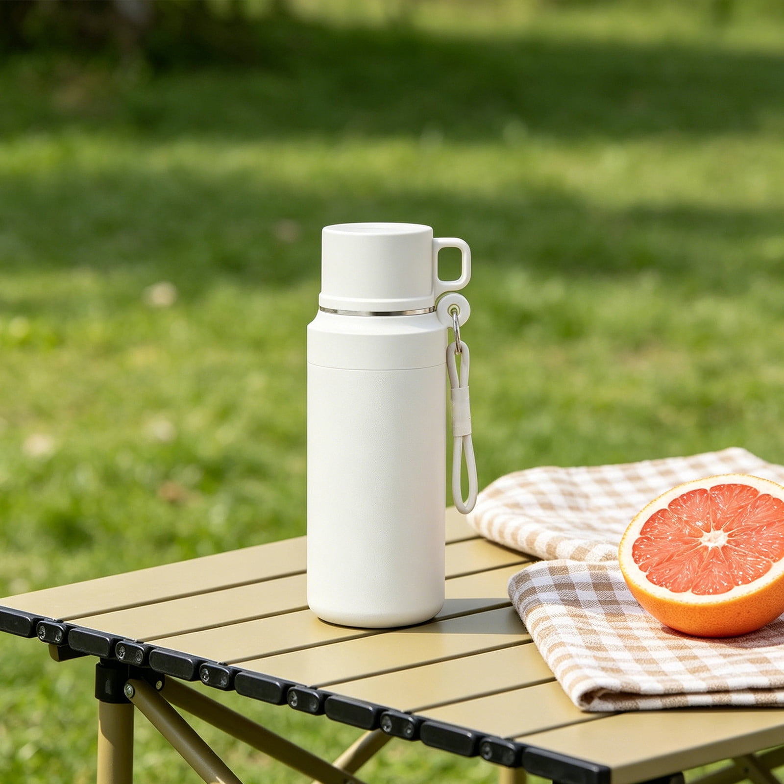 800ml Stainless Steel Insulated Coffee Cup, Compact Portable Direct ...