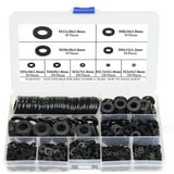 800Pcs Black Plastic Flat Washers Nylon Washers 9 Sizes Washers ...