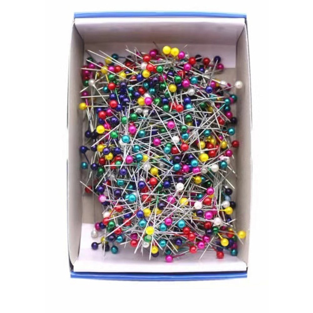 800pcs Mixed Color Pearl Round Head Tailor Pins for Sewing and Florist ...