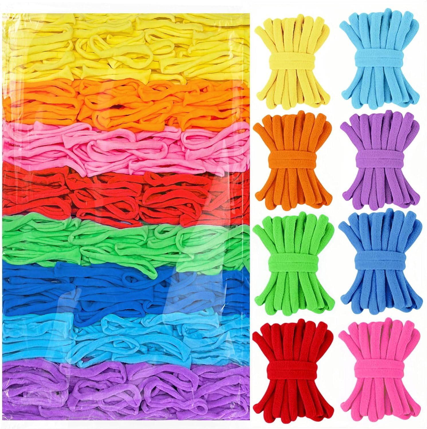 800pcs Refill Loops for 7-Inch Weaving Loom - 8 Color Loom Loops for ...