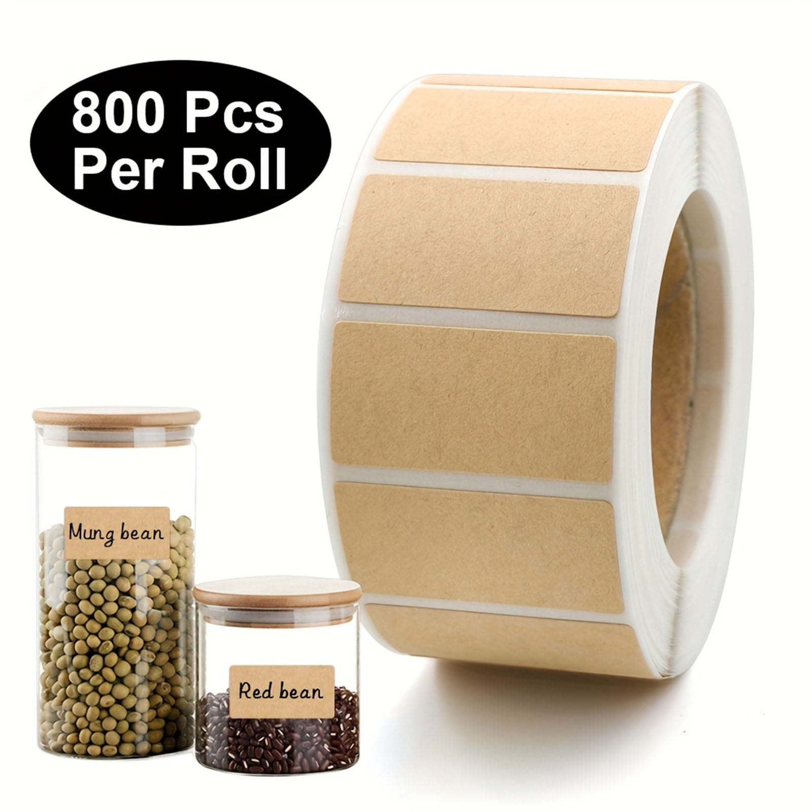 800pcs/roll kraft sealing label stickers rolls of self-adhesive ...