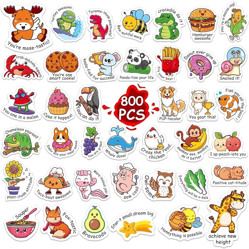 800pcsTeacher Classroom Motivational Stickers for Kids Students ...
