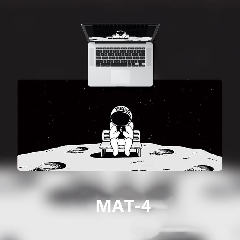 800x400mm Extra Large Lock Edge Rubber Keyboard Mice Mat Astronaut ...