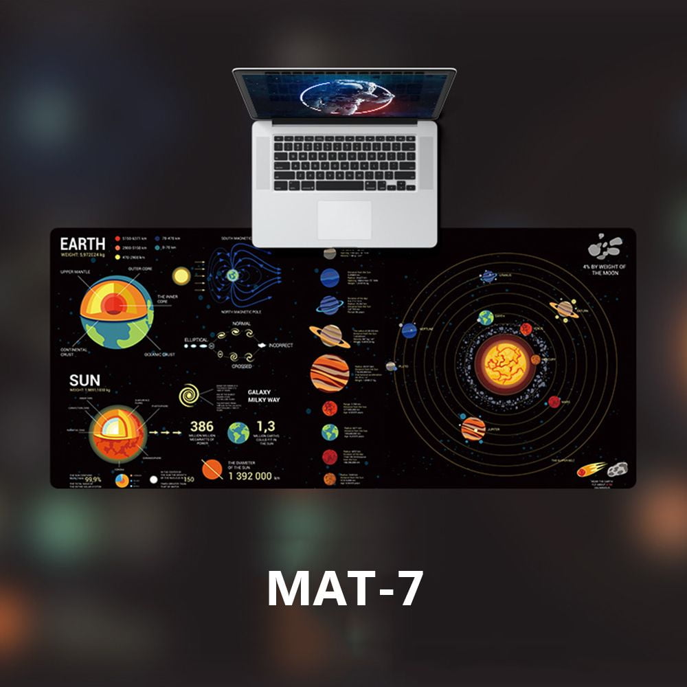 800x400mm Extra Large Lock Edge Rubber Keyboard Mice Mat Astronaut ...