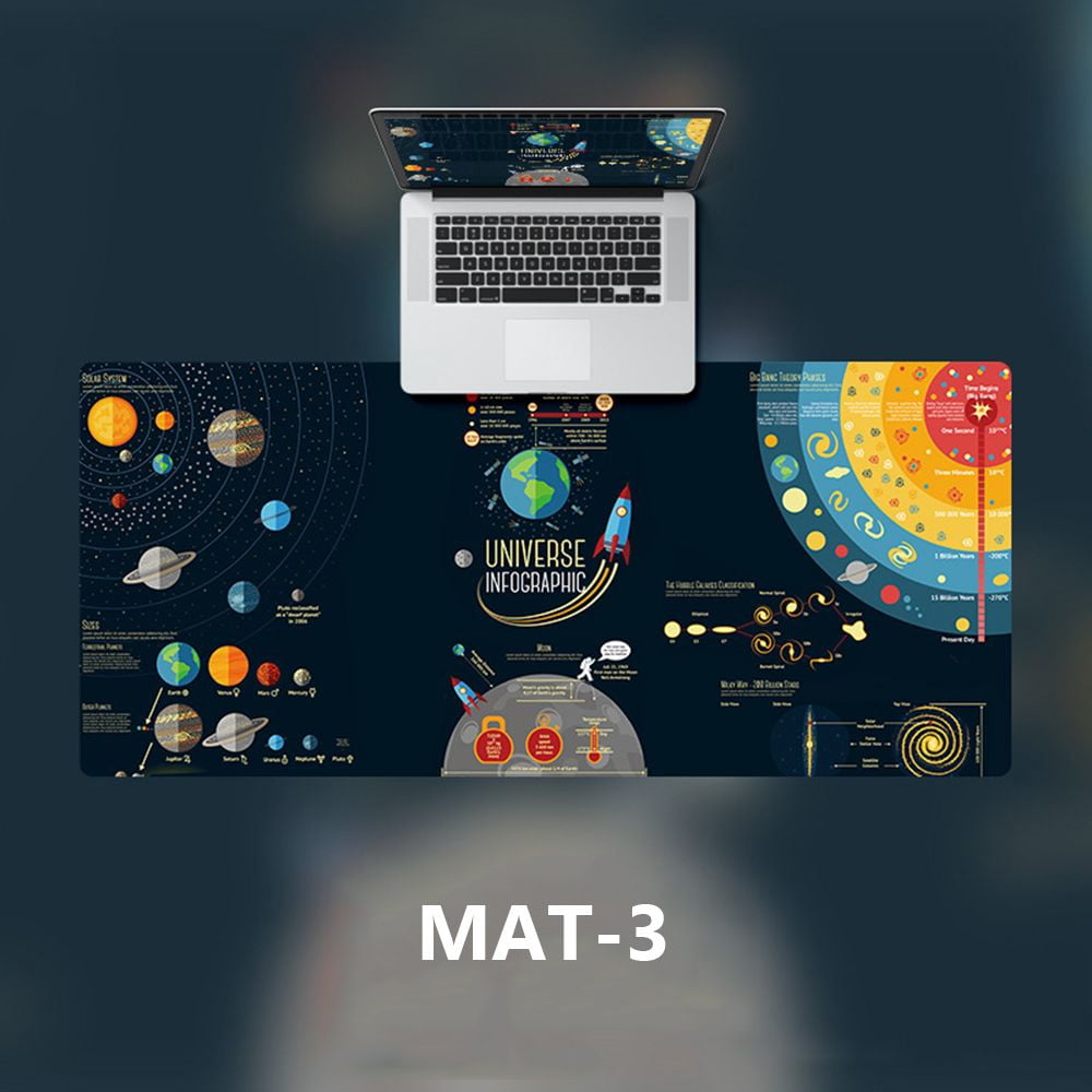 800x400mm Extra Large Lock Edge Rubber Keyboard Mice Mat Astronaut ...