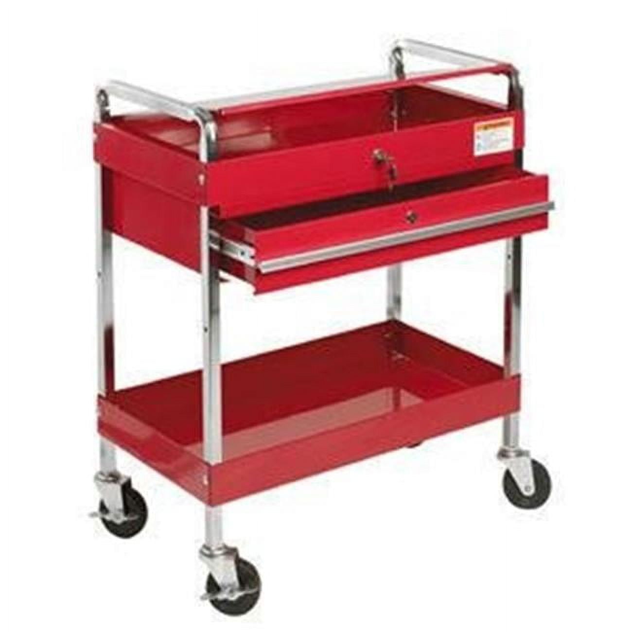 8013A Red Service Cart With Locking Lid and Drawer - Walmart.com