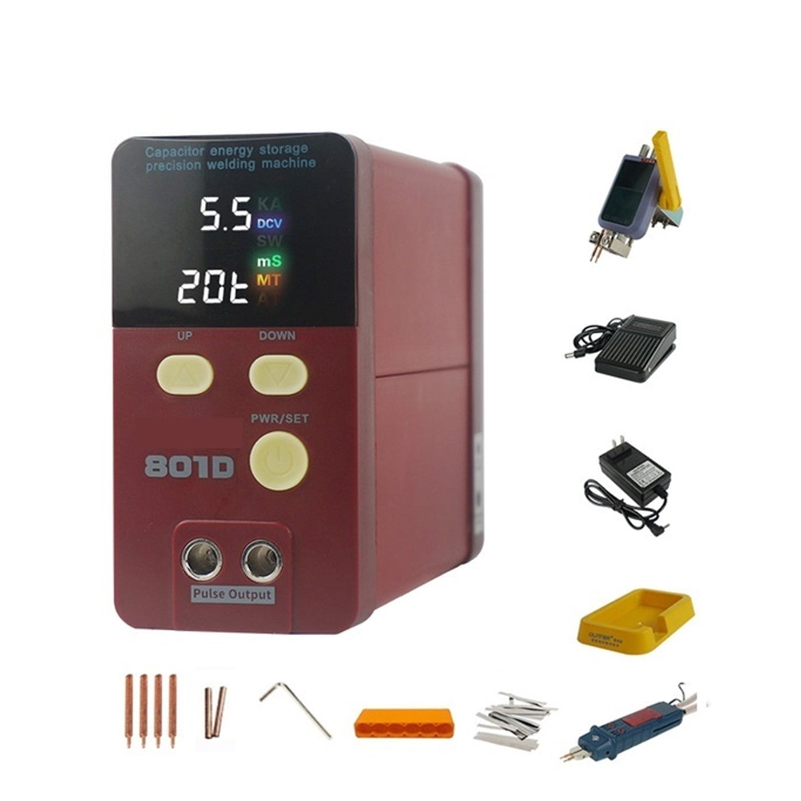 801D 801B 801A Battery Stainless Steel Iron Nickel Mobile Spot Welder DIY Handheld Welding Pen ...