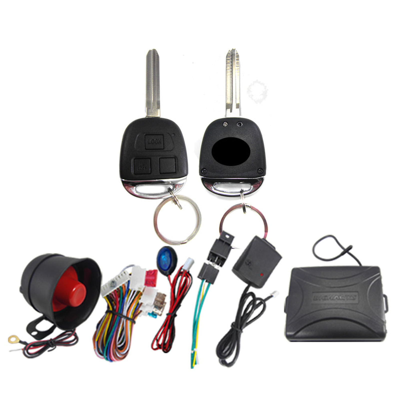 802-8127 Anti-theft Device Universal Safe Warning ABS Car Alarm System ...