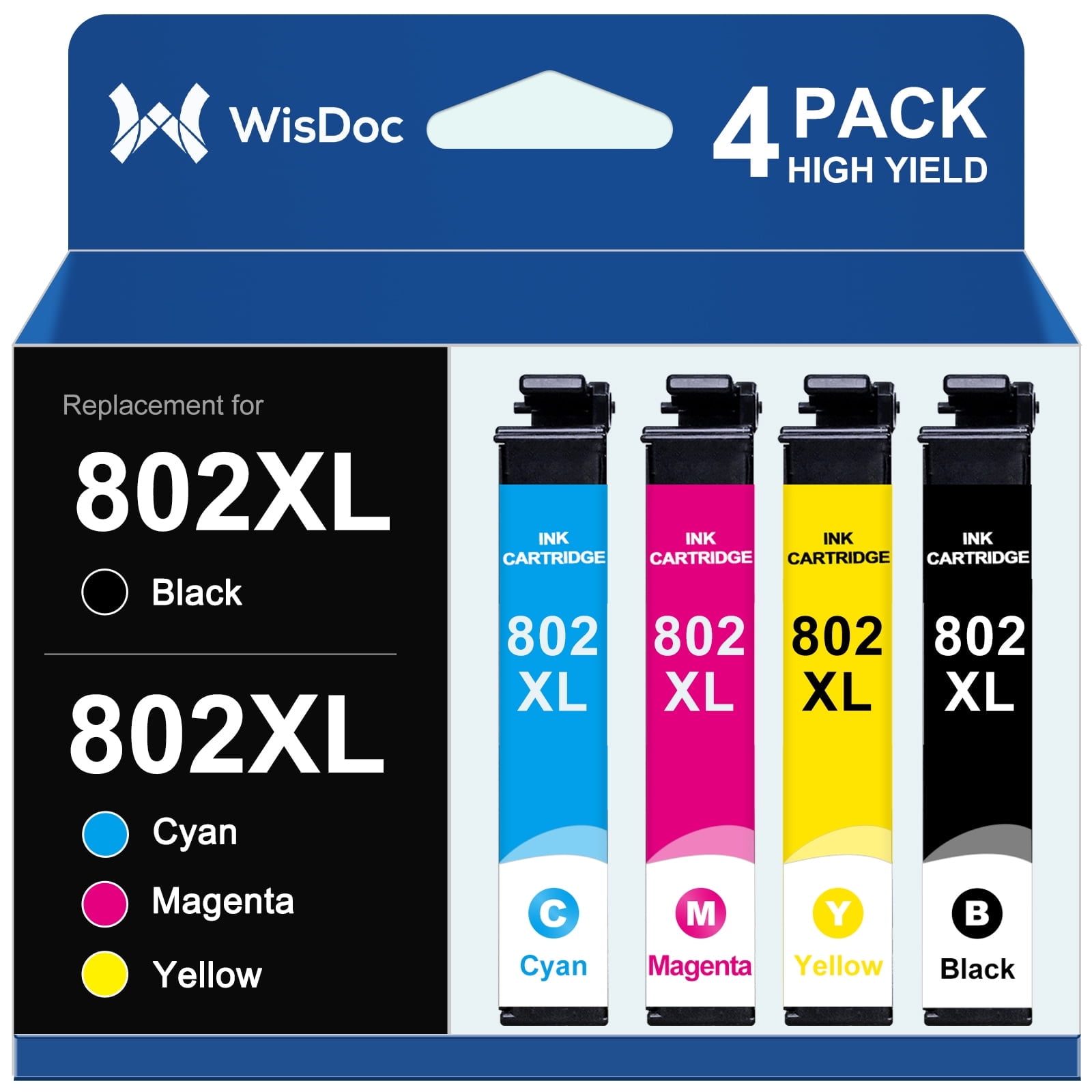 WISDOC 802 Ink Cartridge Pack Compatible with Epson Workforce Pro WF ...