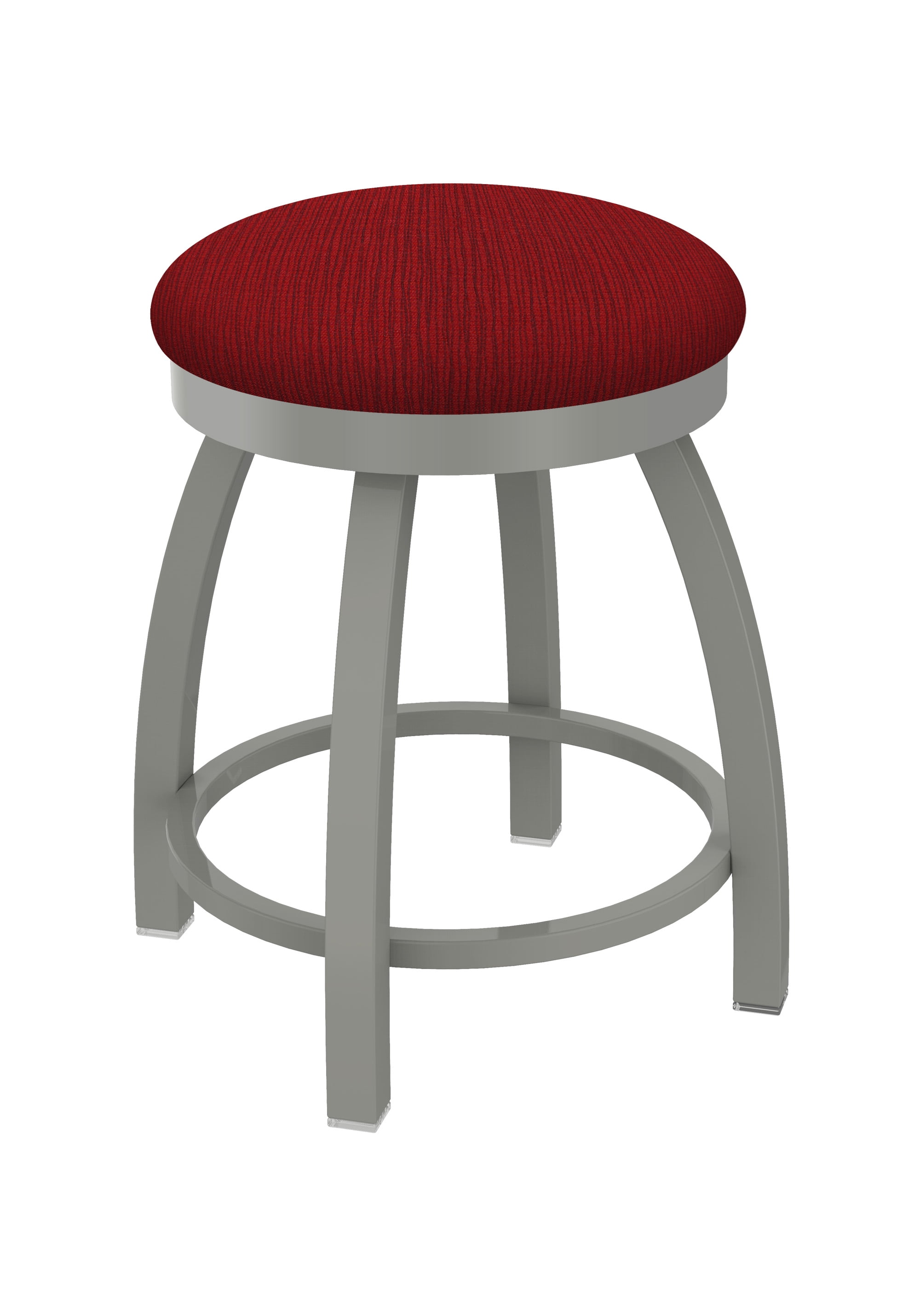 802 Misha 18" Swivel Vanity Stool with Anodized Nickel Finish and Graph ...