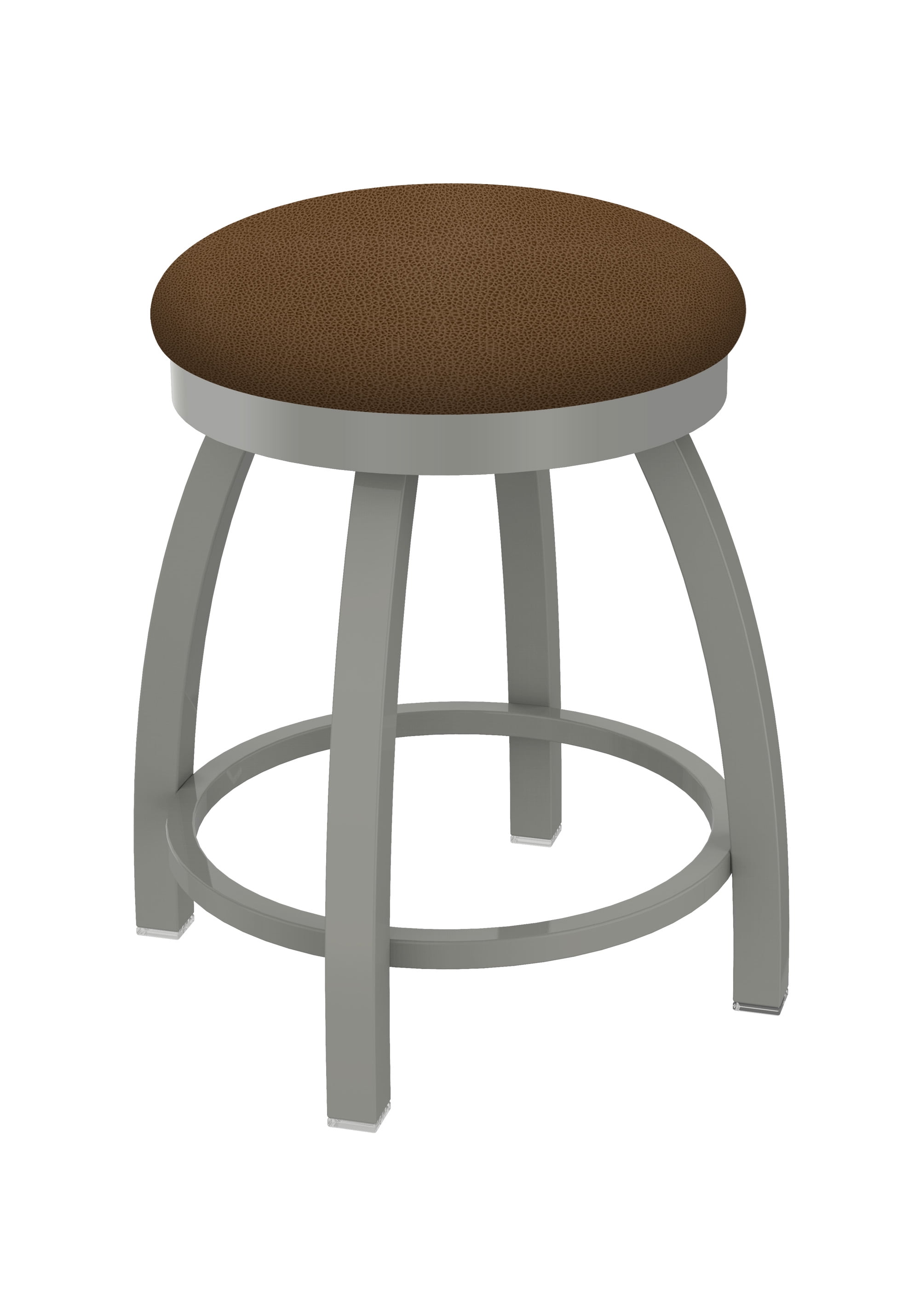 802 Misha 18" Swivel Vanity Stool with Anodized Nickel Finish and Rein ...