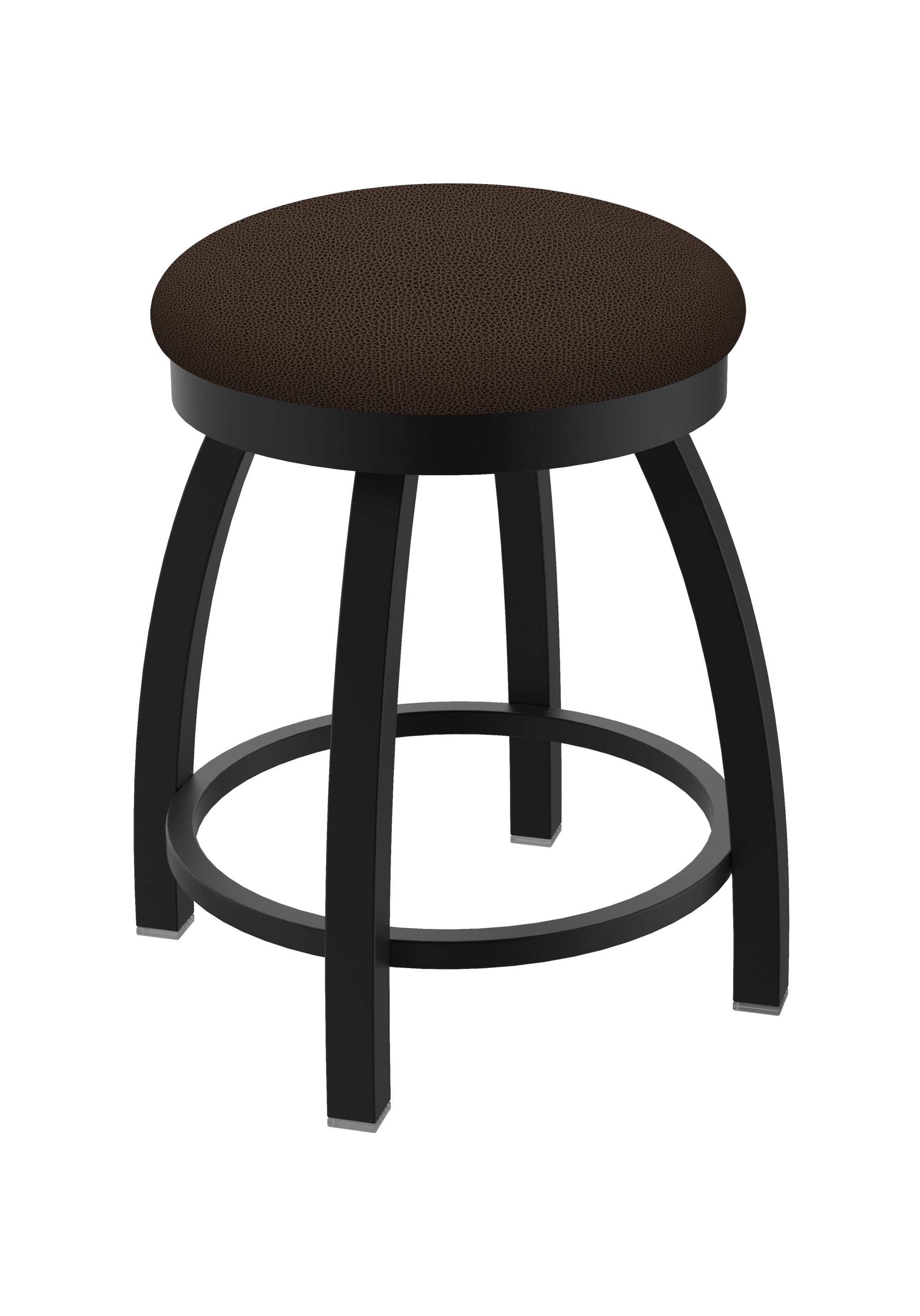 802 Misha 18" Swivel Vanity Stool with Black Wrinkle Finish and Rein ...