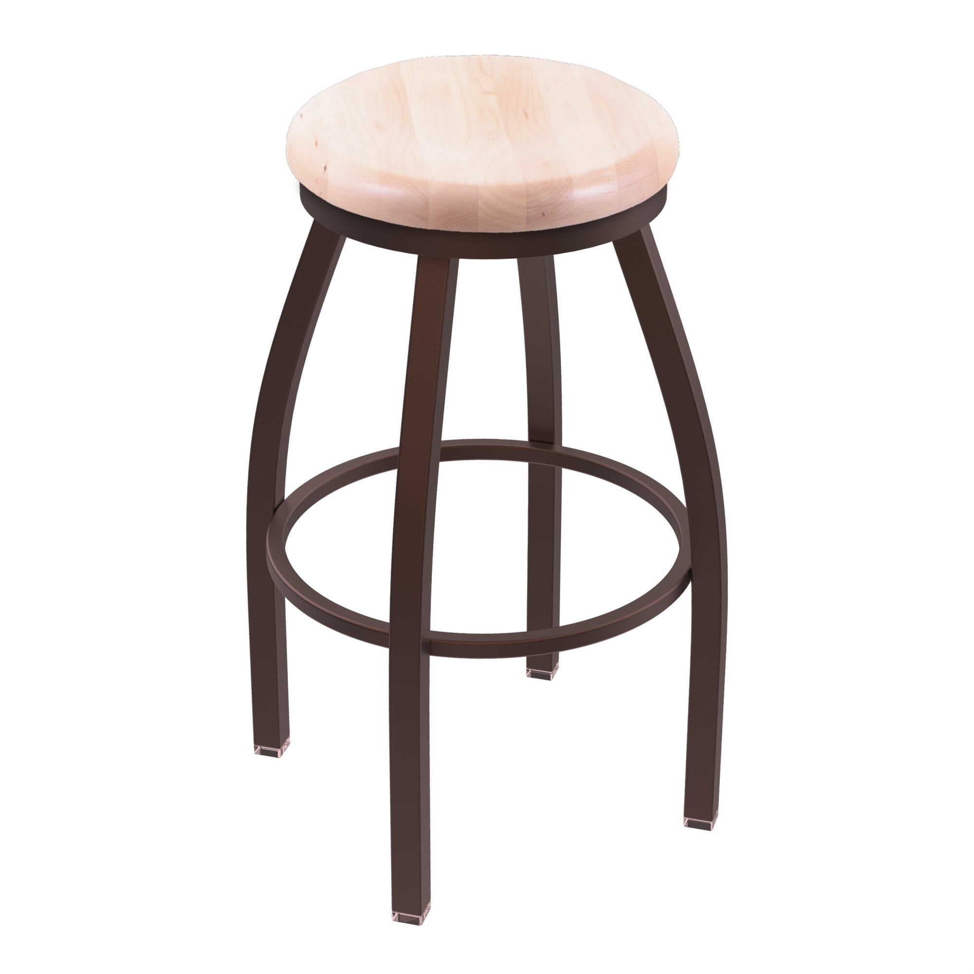 802 Misha 25" Swivel Counter Stool with Bronze Finish and Natural Maple ...