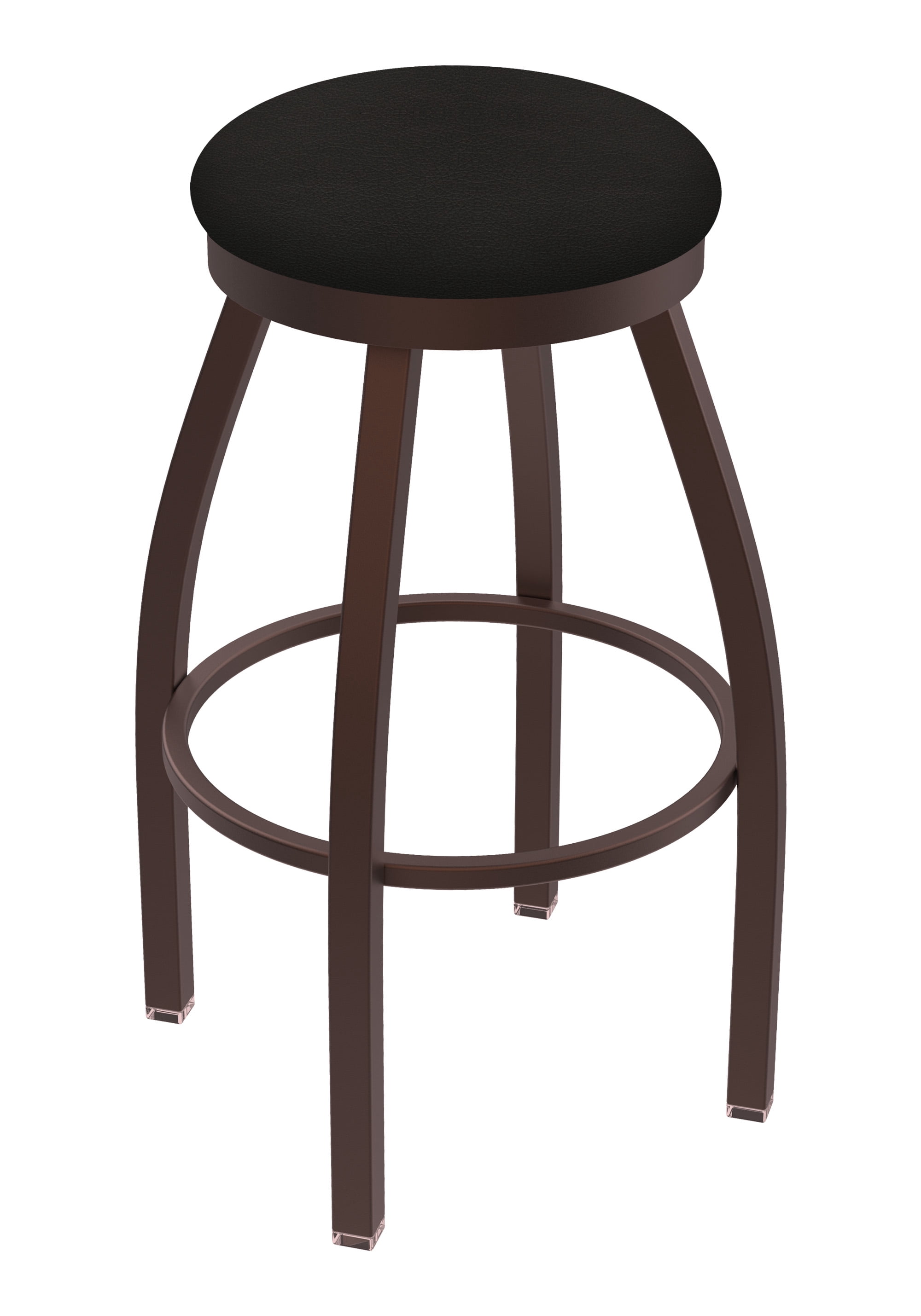 802 Misha 30" Swivel Bar Stool with Bronze Finish and Canter Espresso ...
