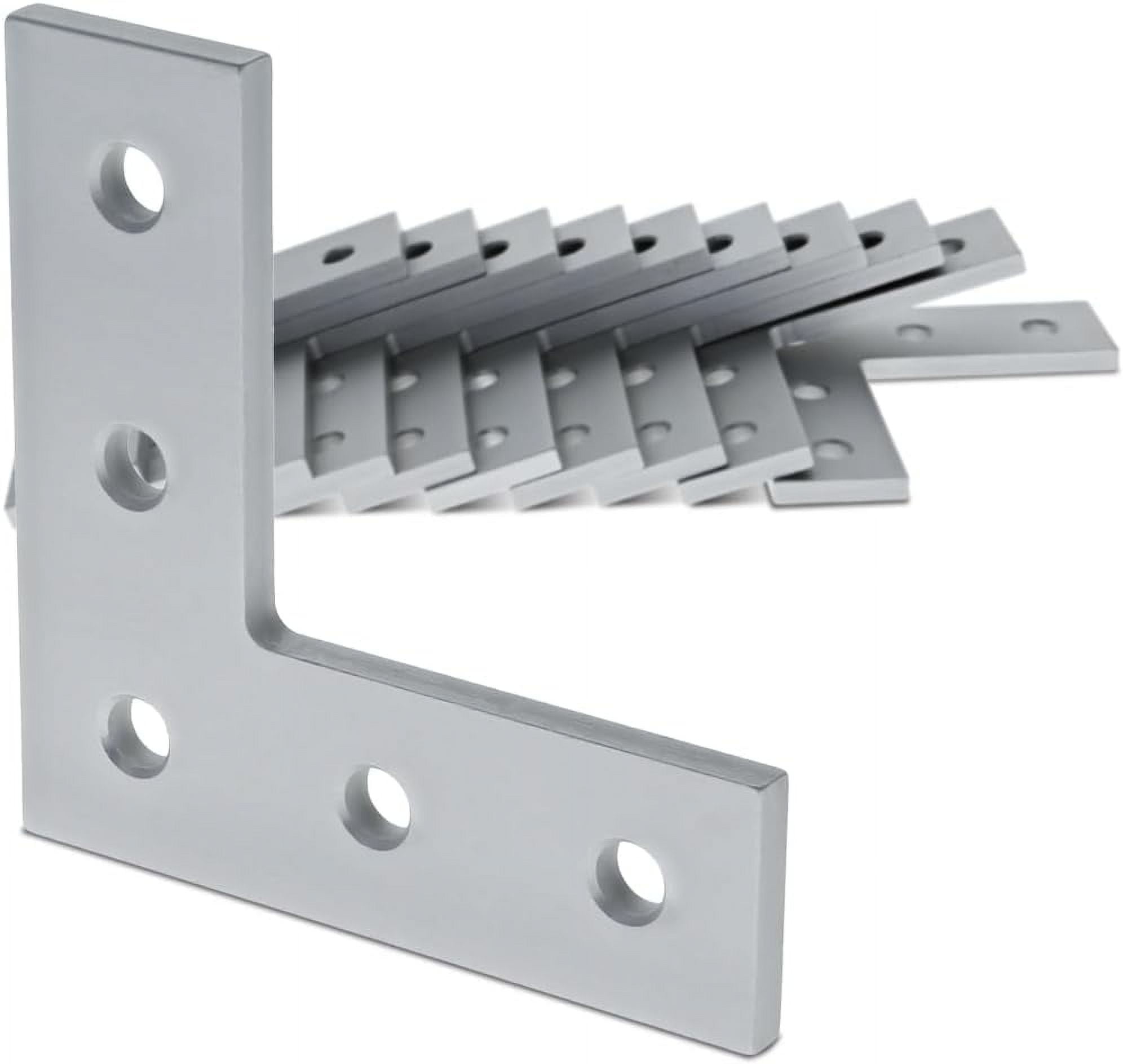 8020, 4081, 10 Series, Aluminum 5 Hole L Flat Plate Bracket Straight ...