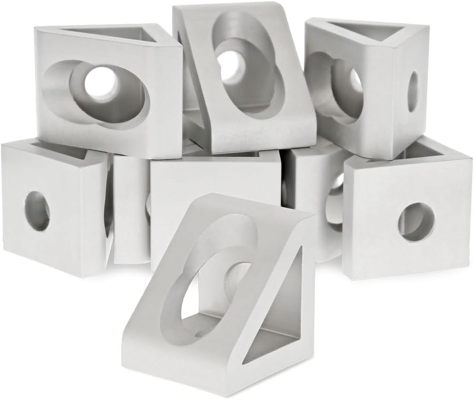 8020, 4132, 10 Series, 2 Hole Aluminum Inside Corner Gusset L Bracket ...