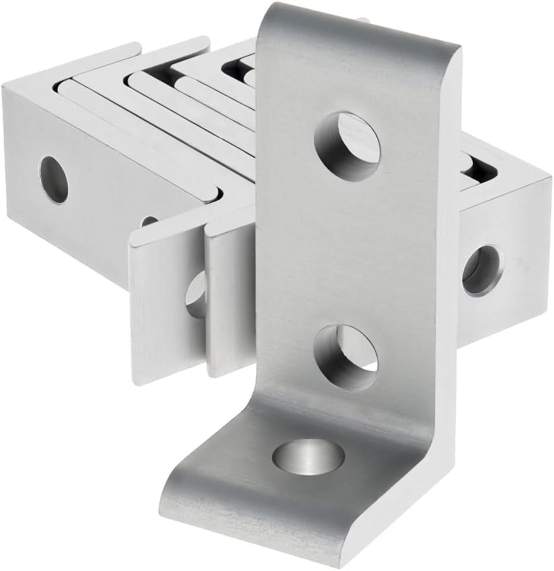 8020, 4176, 10 Series, Aluminum 3 Hole Inside Corner Bracket 90 Degree ...