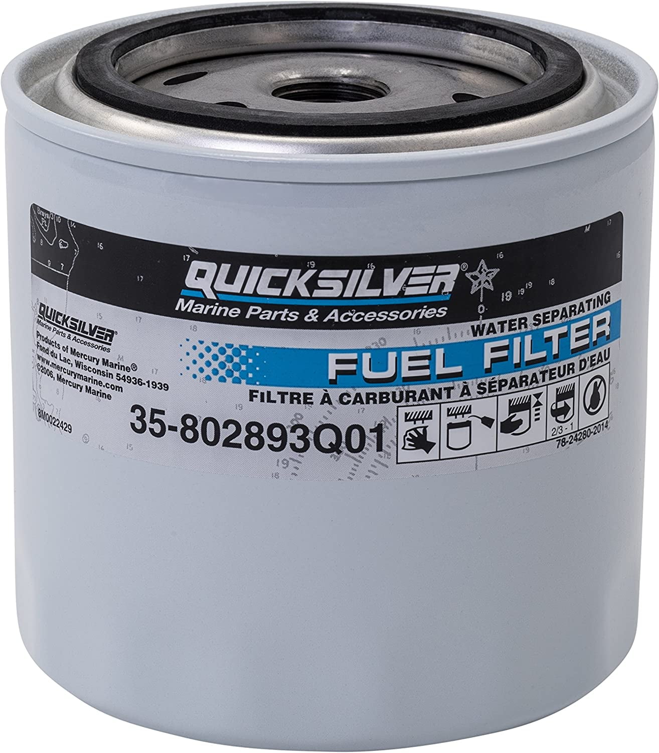 802893Q01 Water Separating Fuel Filter for Mercury and Mariner ...