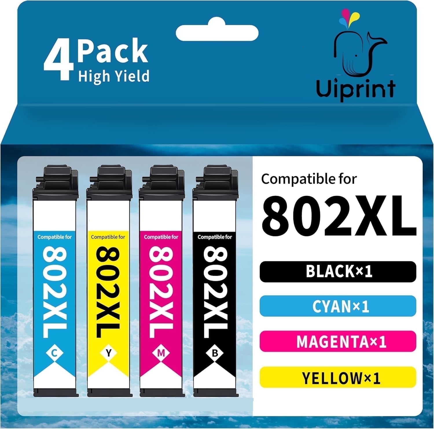 802XL Ink Cartridge for Epson Ink 802 XL 802XL to Use with Workforce ...