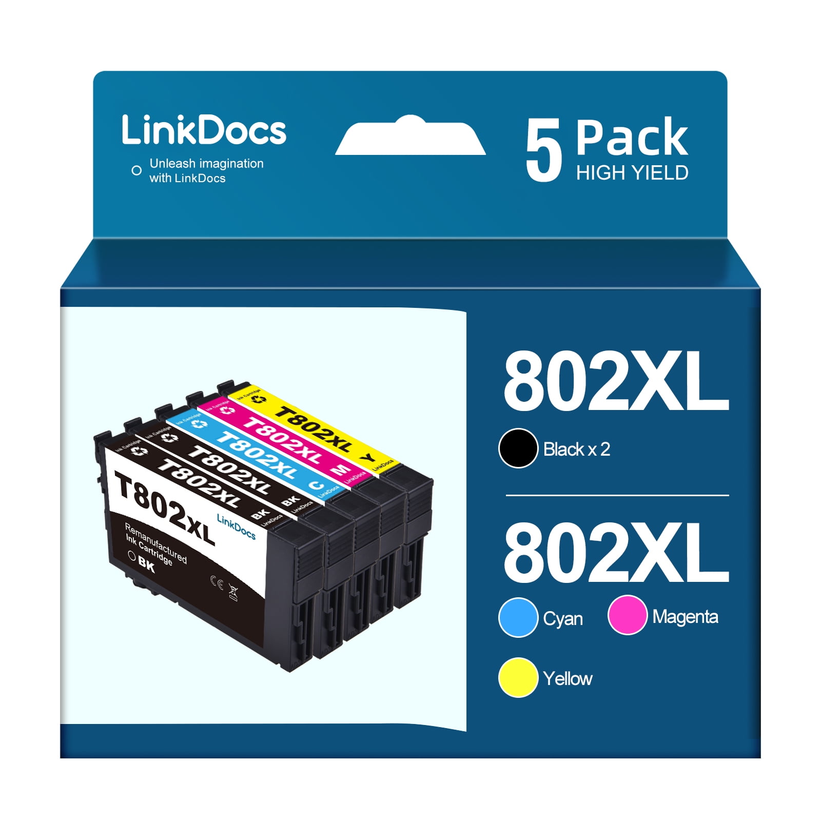 802xl Ink Cartridge with Latest Chips Replacement for Epson 802XL 802 ...