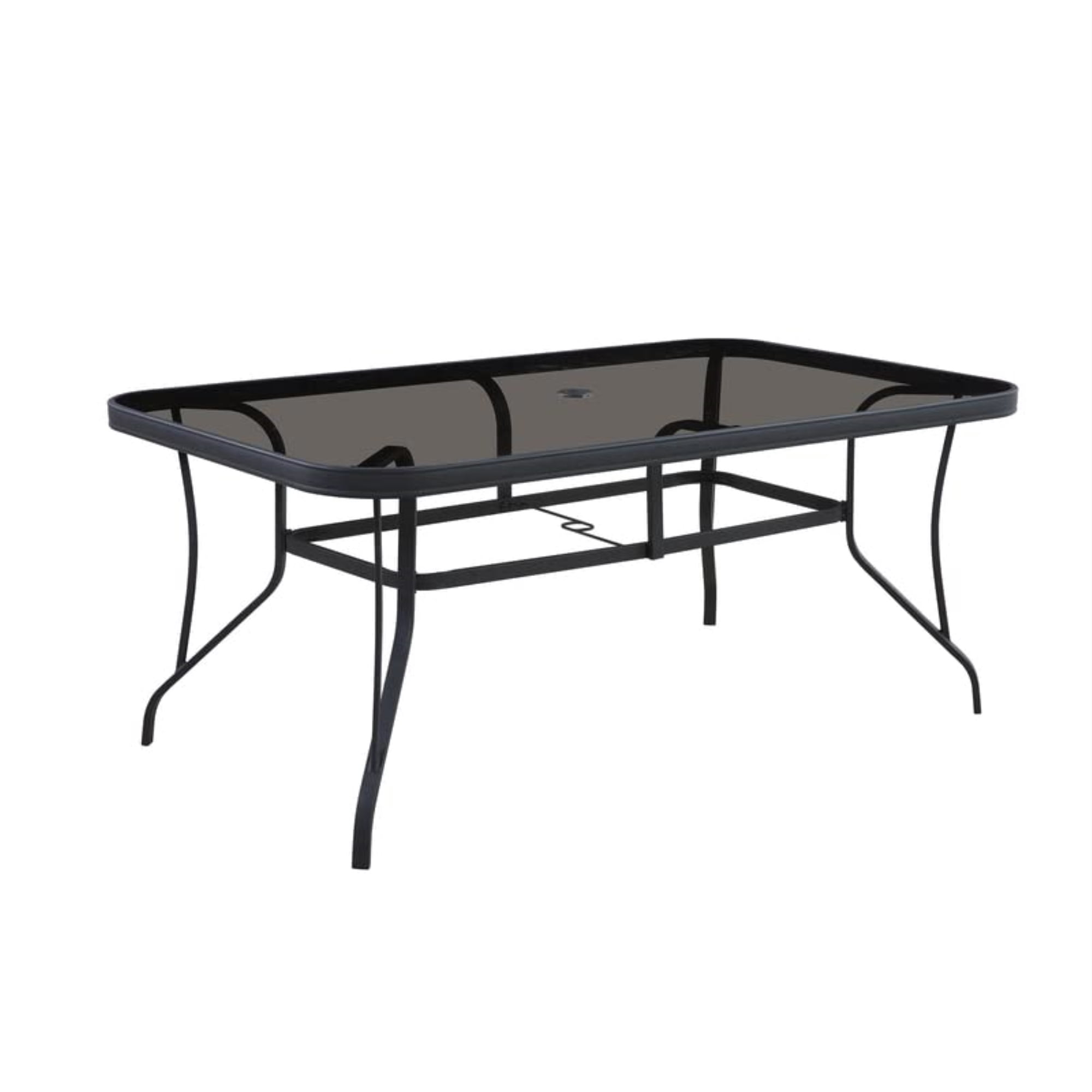 Living Accents Roscoe Black Rectangular Glass Dining Table - Walmart.com