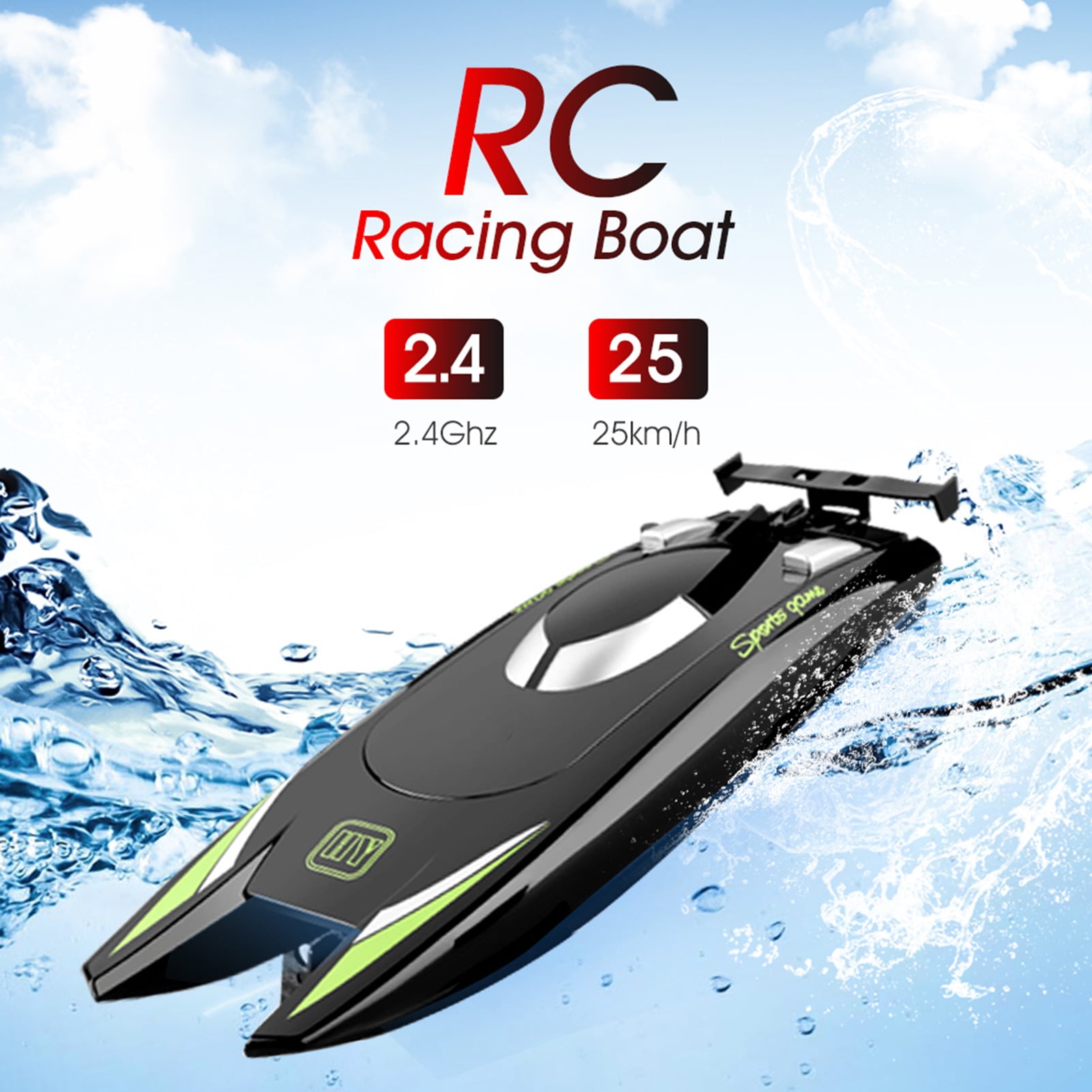 805 RC Boats for Kids Adult 25KM/H High Speed Racing Boat 2 Channels ...