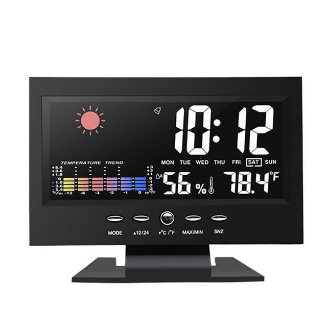 8082T Digital Clock Weather Forecast Perpetual Calendar LED Color ...