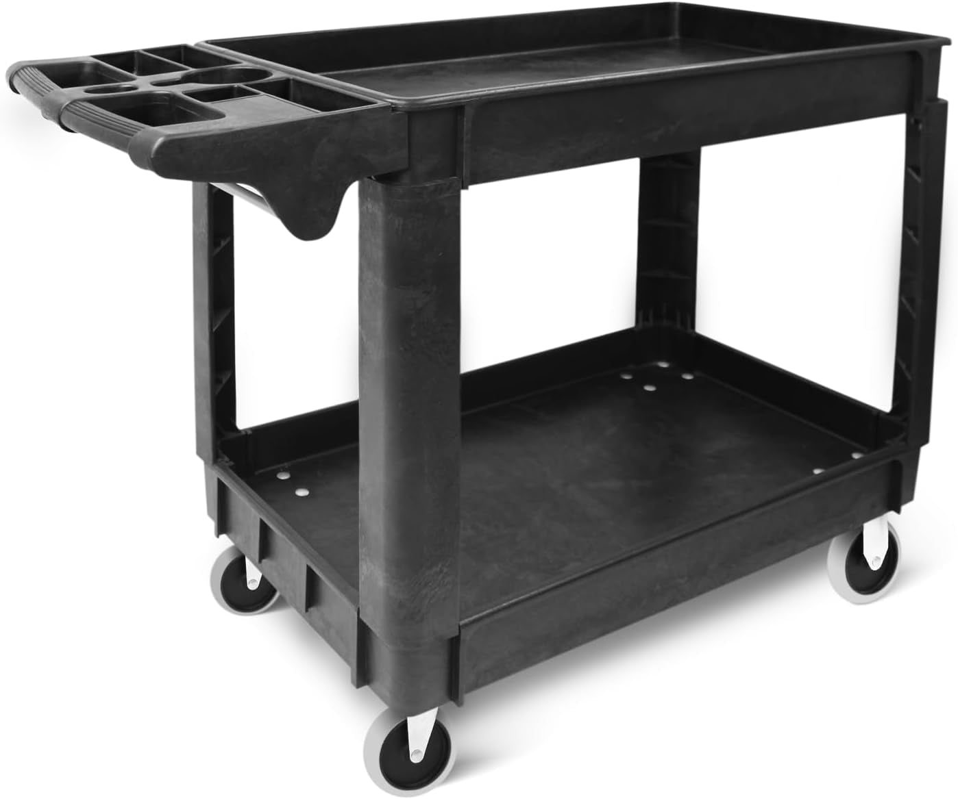 80855 500-lb Utility Service PP Cart With Two Trays and Wheels 30 Inch ...