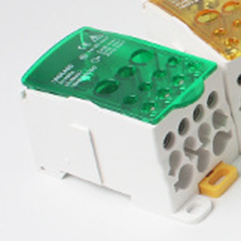 80A~500A Power Junction Box Distribution Terminal Block Connector Din Rail Green 80A Fangkenuo ...