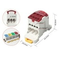 80A ~ 500A Power Junction Box Distribution Terminal Block Connector Din Rail Red 80A - Walmart.com