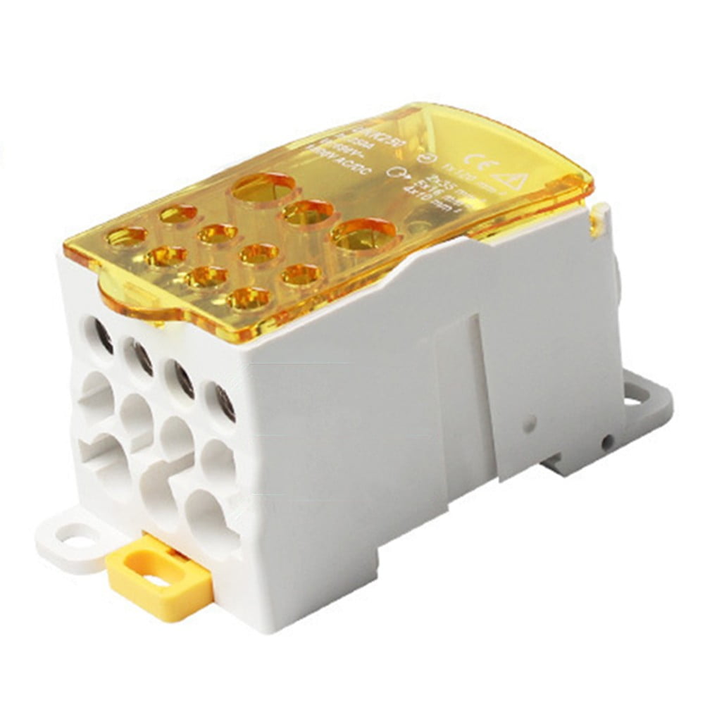 80A ~ 500A Power Junction Box Distribution Terminal Block Connector Din Rail 250A - Walmart.com