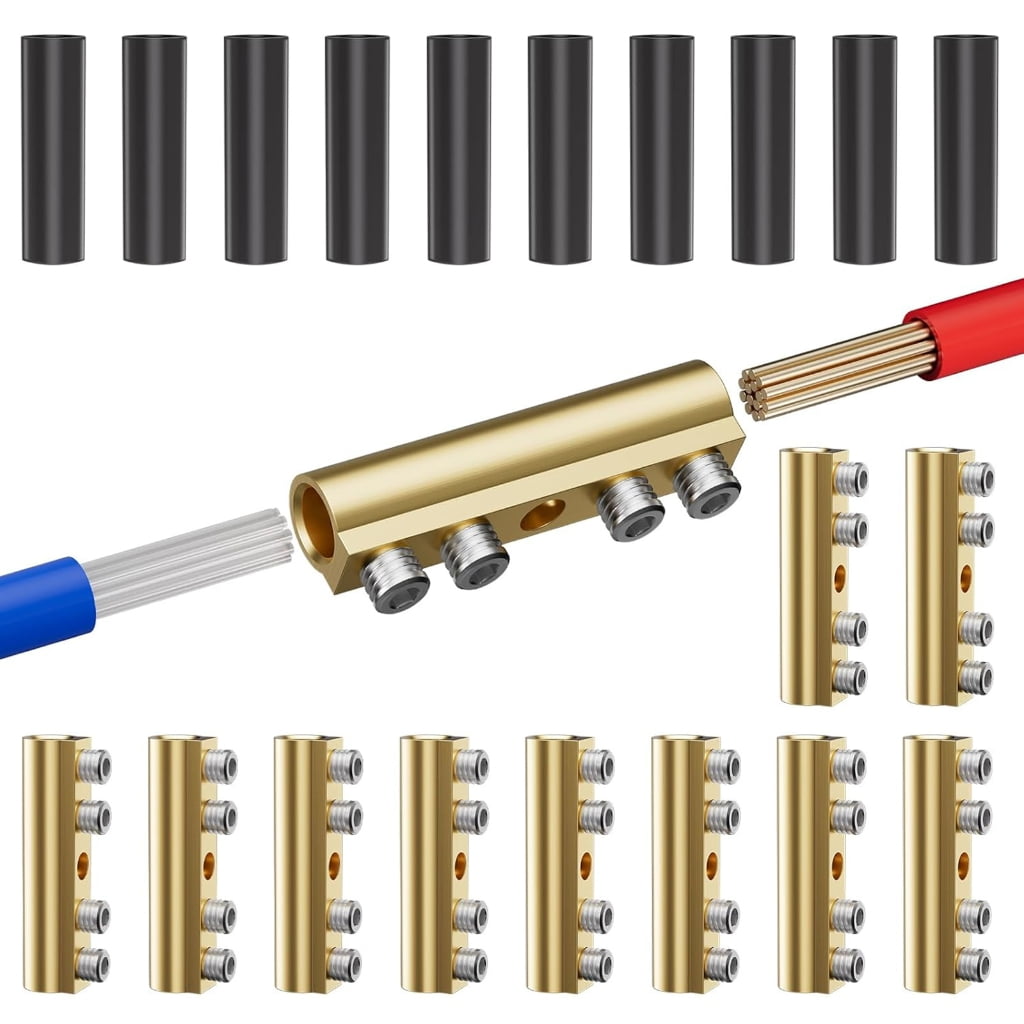 80A Brasses Wire Terminal Connectors for 10 6 AWG Cables Perfect for ...
